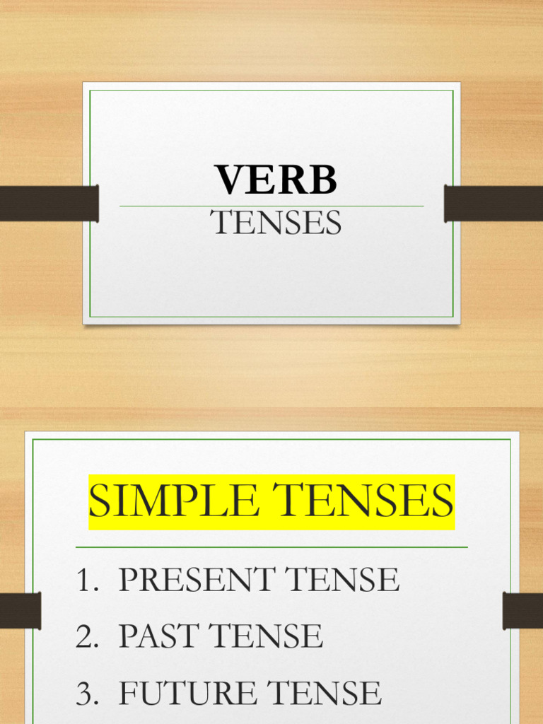 Verb Tenses | PDF | Grammatical Tense | Verb