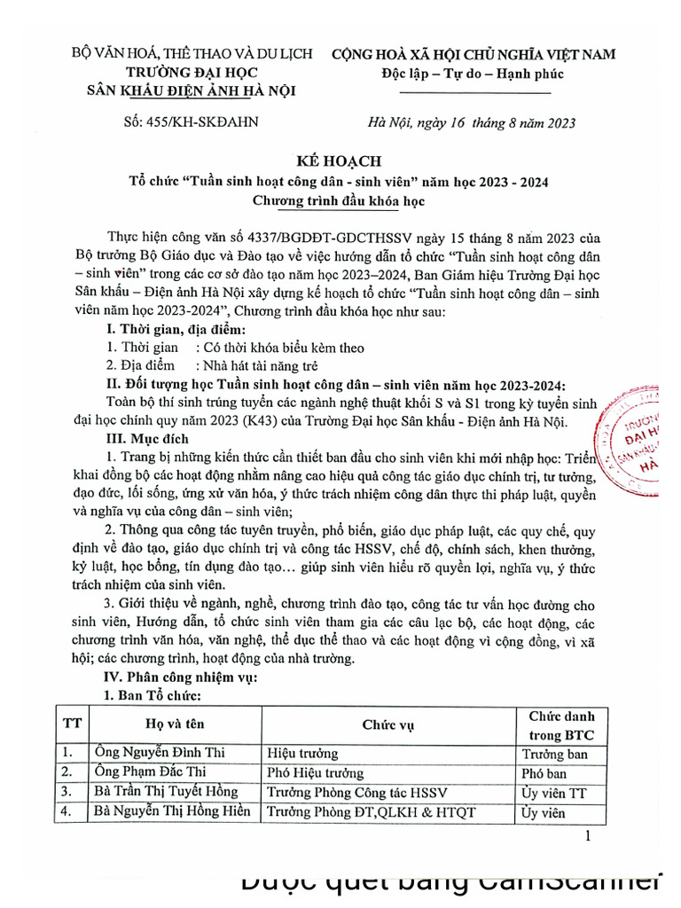 KH tuần SHCD | PDF