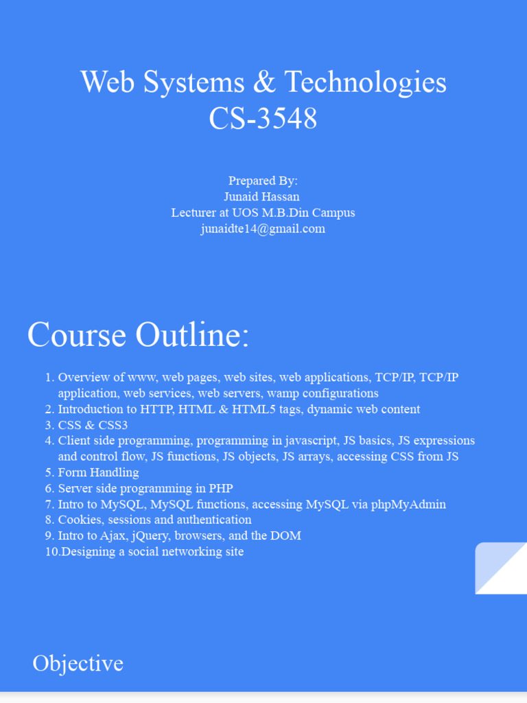 Cs 3548 1 Overview | PDF