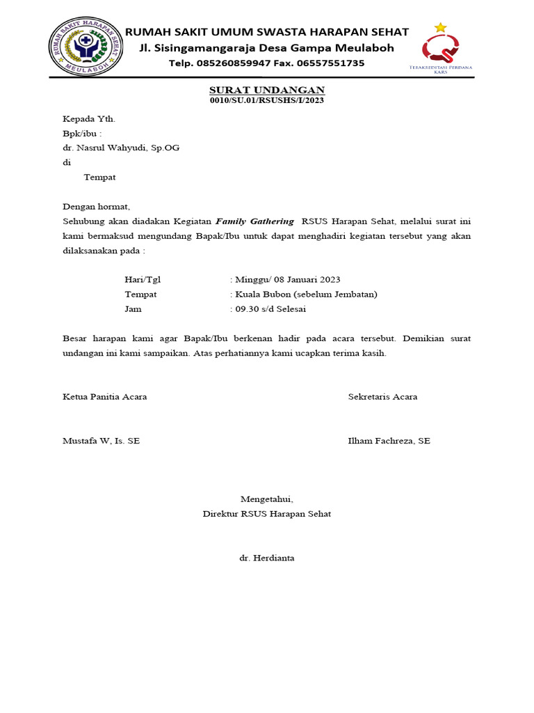 Undangan Family Gathering | PDF