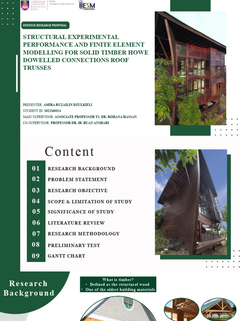 Structural Experimental Performance and Finite Element Modelling For Solid Timber Howe Dowelled ...