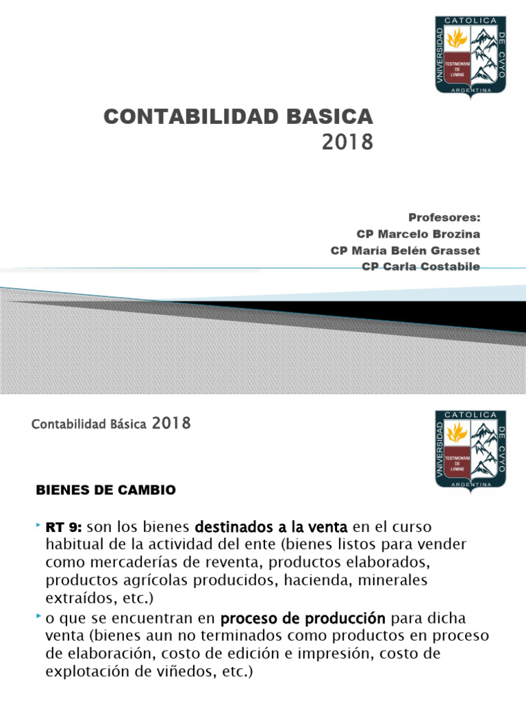 Bienes de Cambio - Teoria | PDF | Contabilidad | Costo