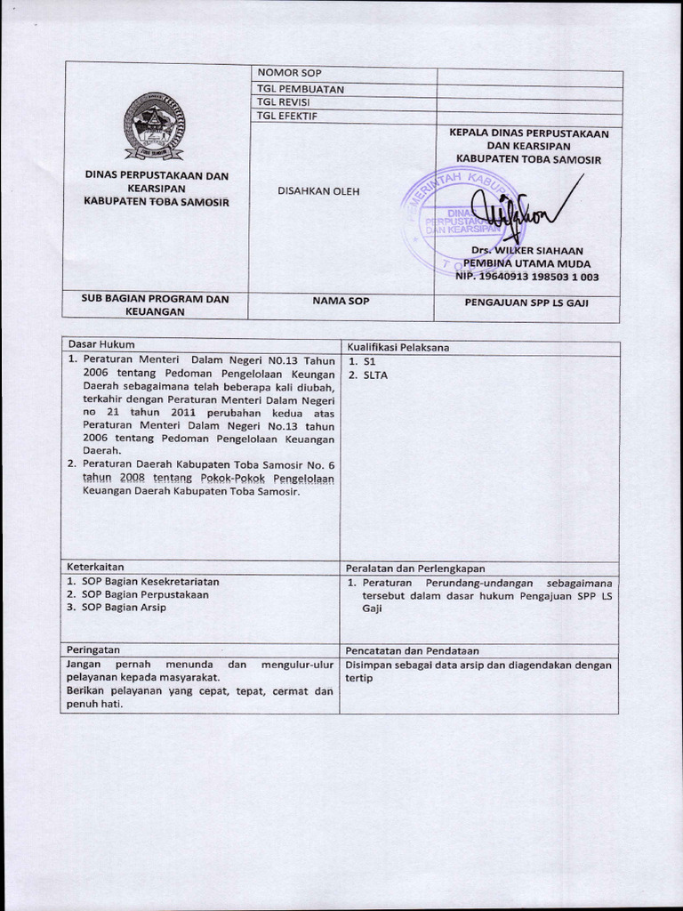 Sop SPP LS Gaji | PDF