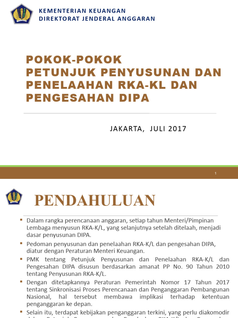 Sosialisasi PMK RKAKL Versi Pendek | PDF
