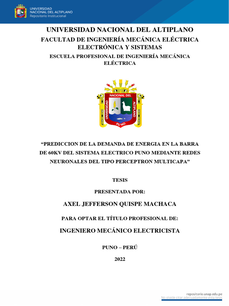 Quispe Machaca Axel Jefferson | PDF | Red neuronal artificial ...