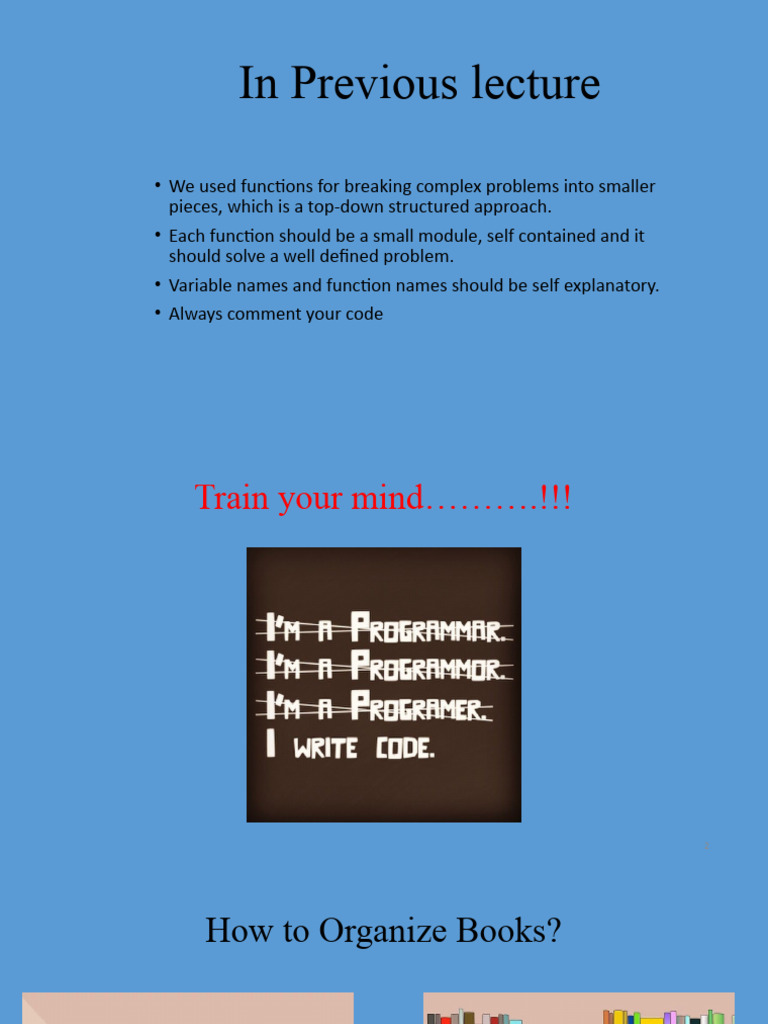 Programming For Engineers Lecture 08 | PDF | Matrix (Mathematics) | Integer (Computer Science)