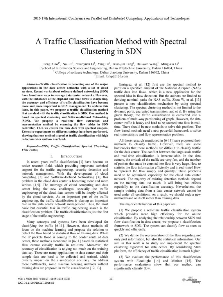 A Traffic Classification Method With Spectral | PDF | Statistical ... A Traffic Classification Method With Spectral | PDF | Statistical ...