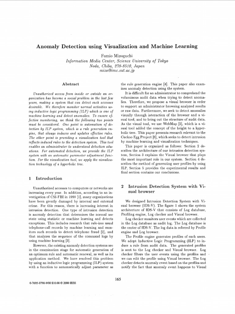 Anomaly Detect Ion Using Visualization and Machine Learning | PDF | Sensitivity And Specificity ...