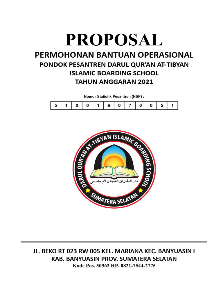 Proposal Bop Pesantren | PDF