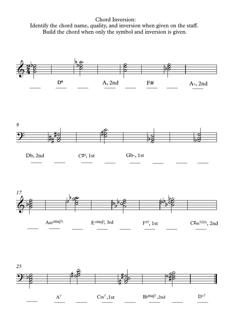 Chord Inversion Practice Guide | PDF