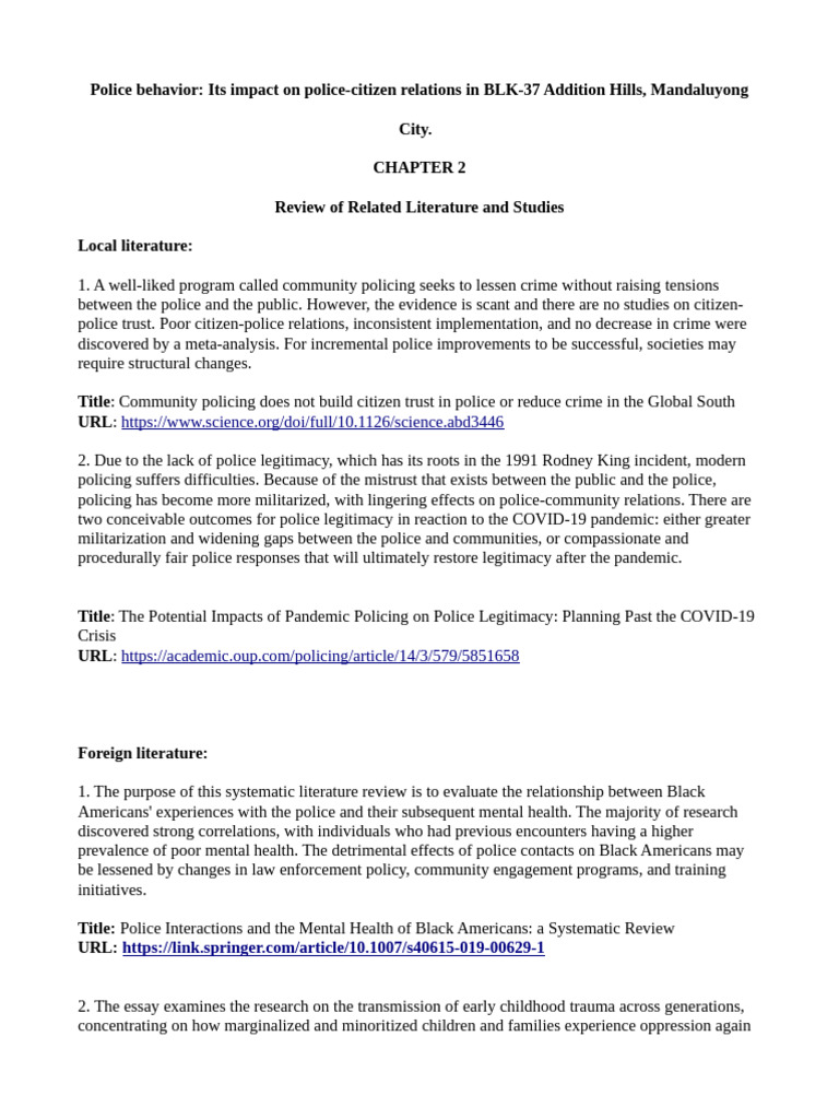 RRL | PDF | Violence | Police