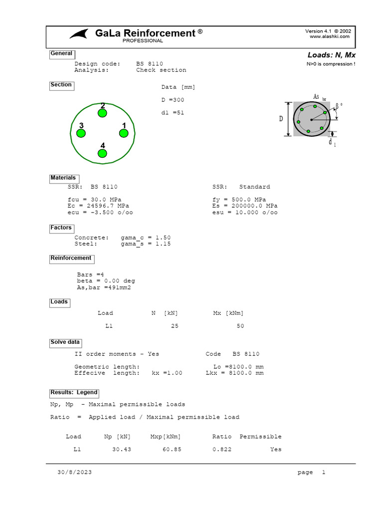 4 Bars Design of Concrete Column | PDF | Civil Engineering | Structural ...