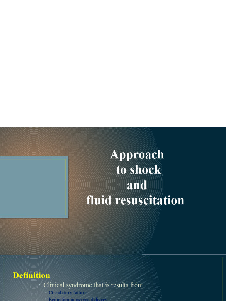 Shock Management | PDF | Shock (Circulatory) | Blood Pressure
