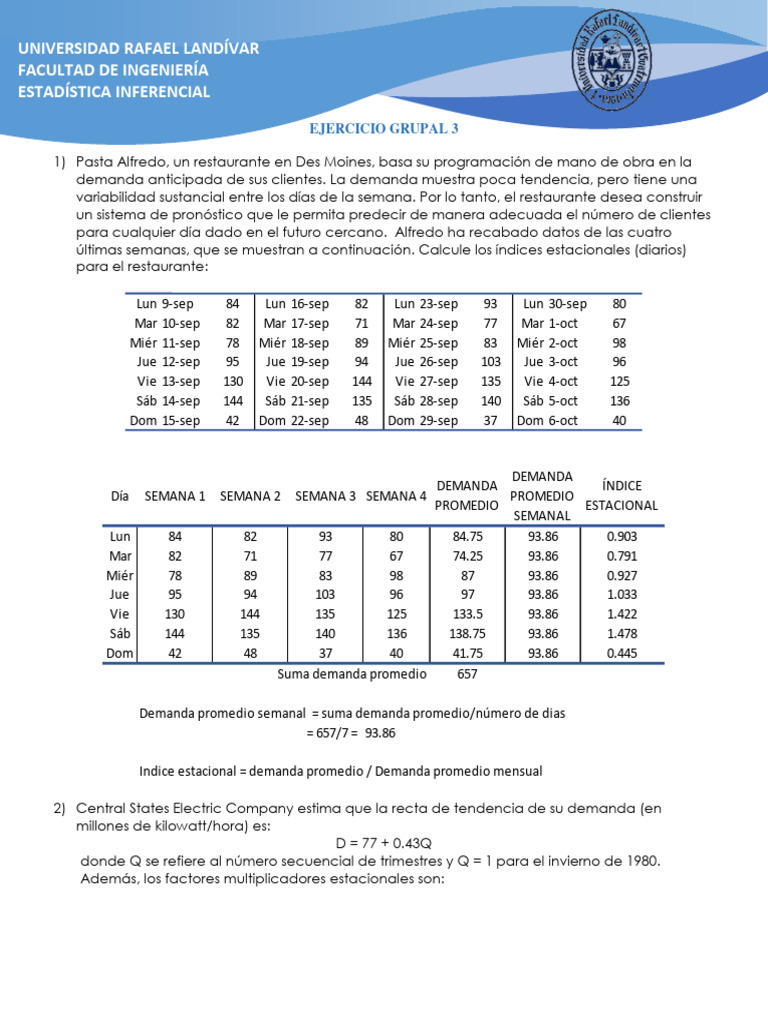 Resoluciã N Ejercicio Grupal 3 | PDF | Verano | Temporada de primavera)