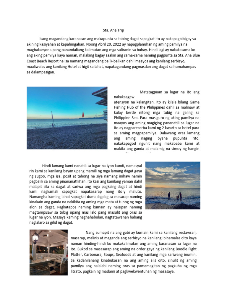 Lakbay Sanaysay | PDF