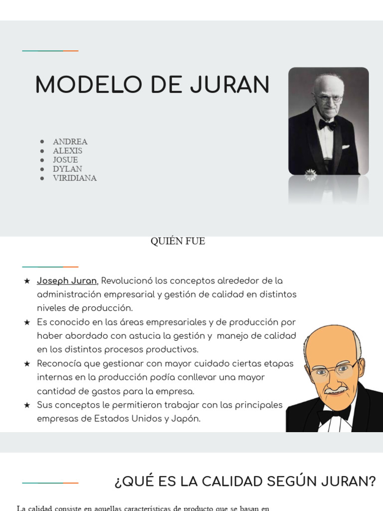 Modelo de JURAN | PDF | Calidad (comercial) | Negocios económicos