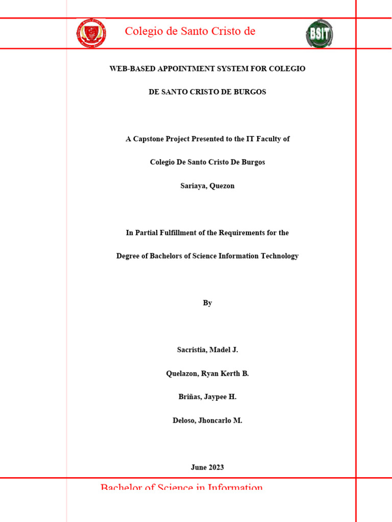 Appointment System Hard Bound | PDF | Web Application | Scheduling (Computing)