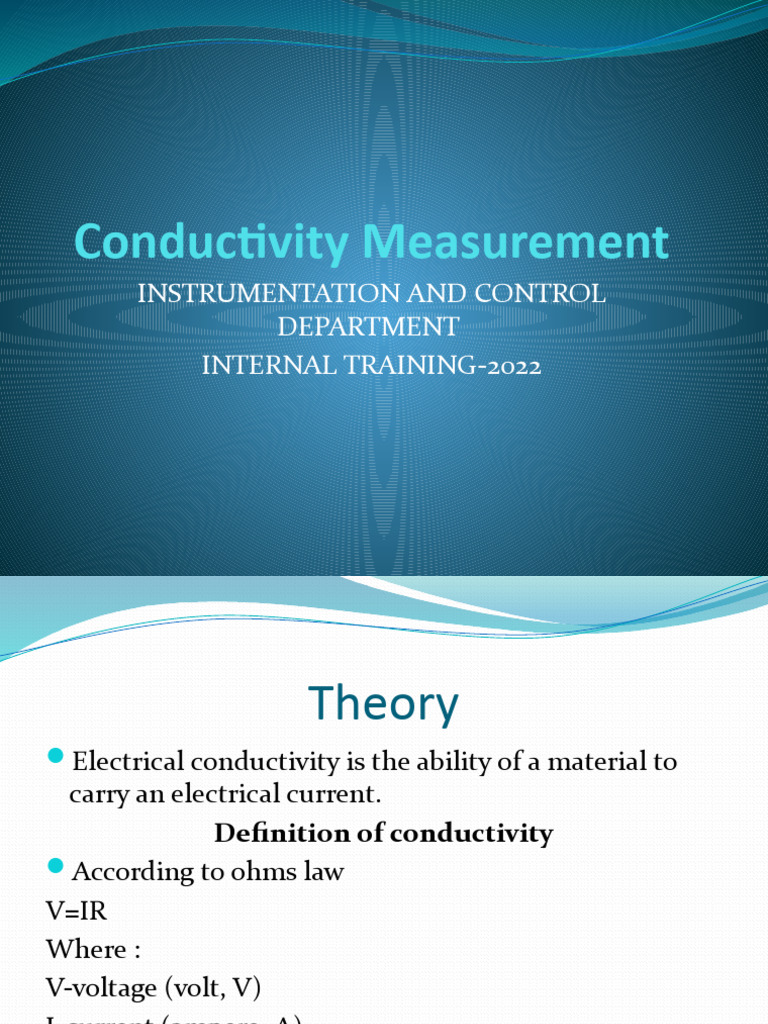 Conductivity Measurement | PDF | Electrical Resistivity And ...