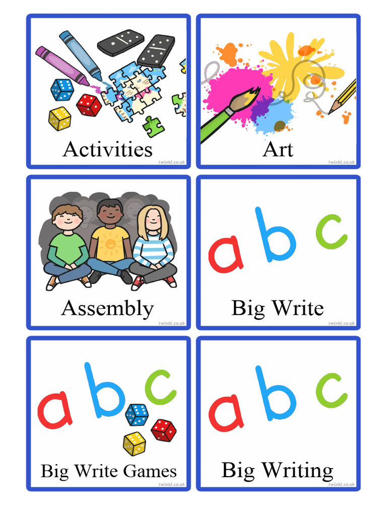 T S 003 SEN Visual Timetable For School Individual | PDF | Learning ...