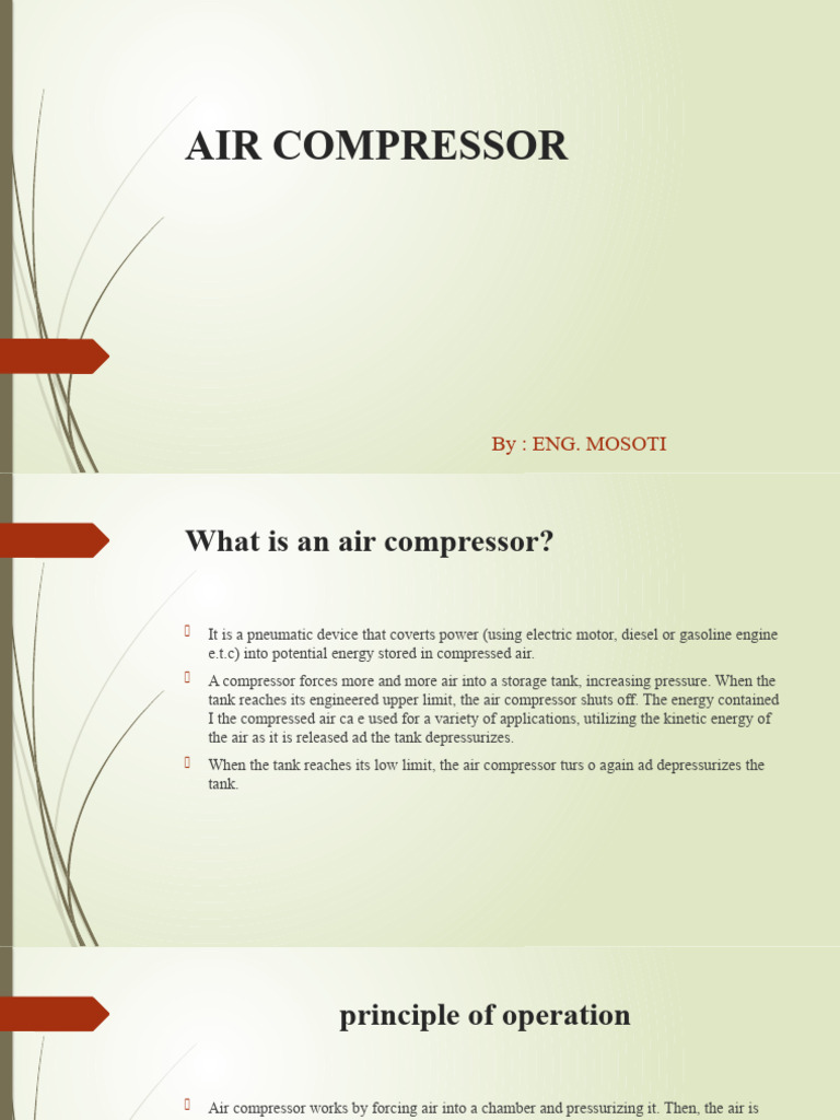 Air Compressor | PDF | Mechanical Engineering | Gas Technologies
