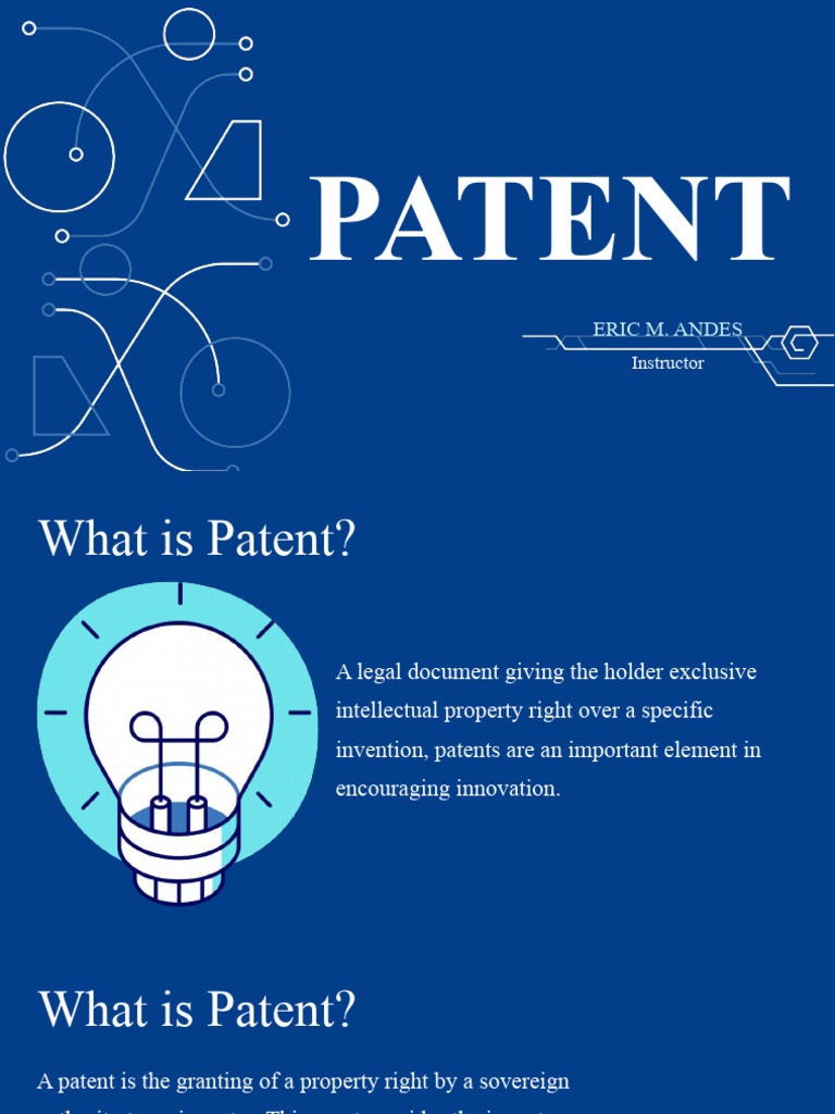 Patent | PDF | Patent | Glossary Of Patent Law Terms