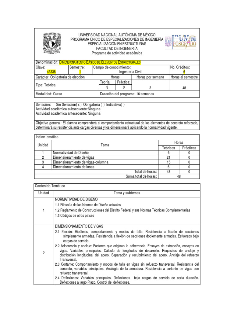 Dimensionamiento Estructural en Ingeniería | PDF | Viga (Estructura ...