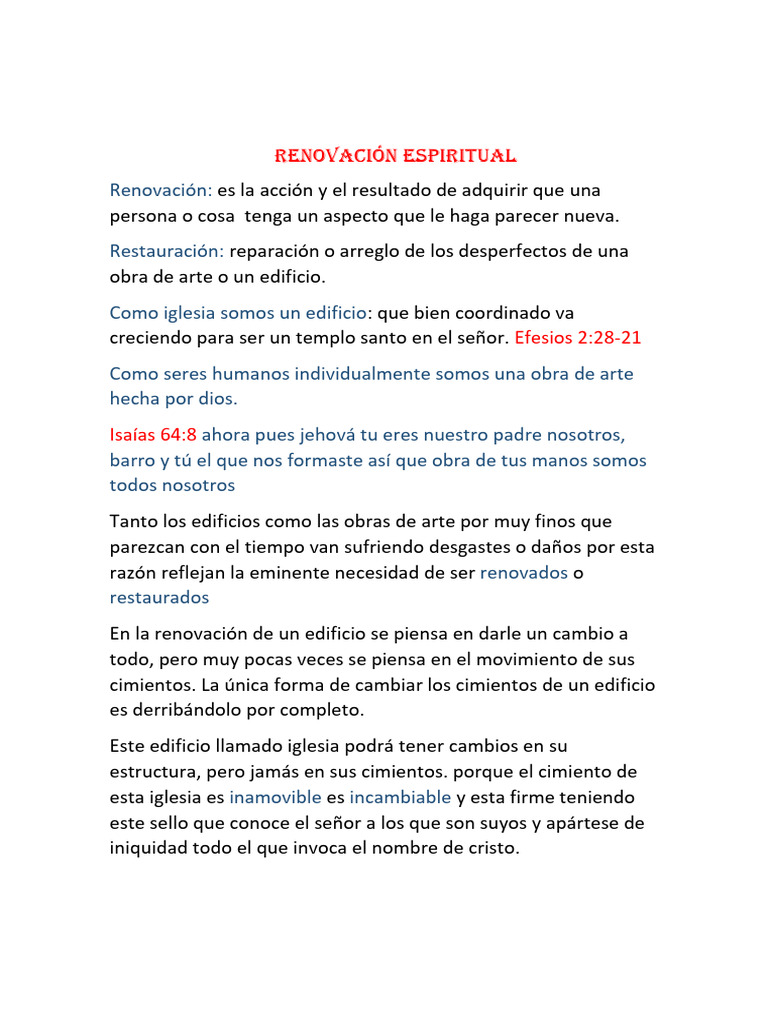 Renovación-espiritual | PDF | Creencia religiosa y doctrina