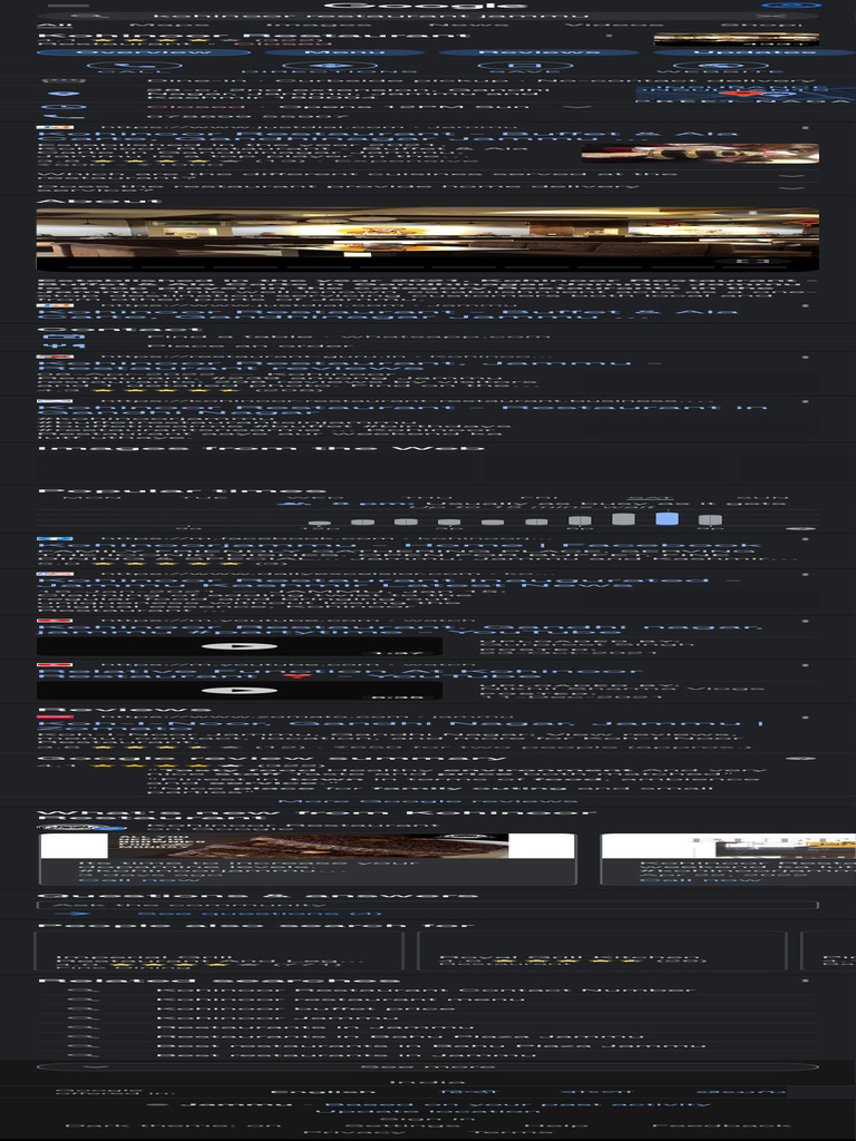 Kohinoor Restaurant Jammu - Google Searc | PDF | Restaurants | Gastronomy