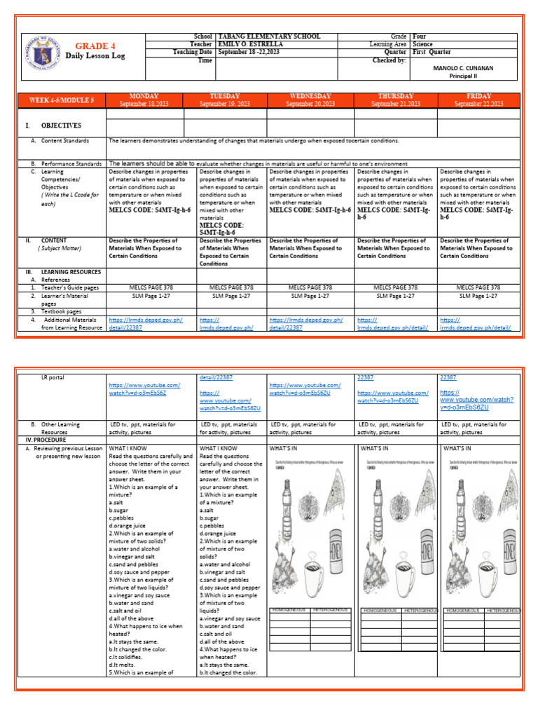 September 18 22 2 023 Grade 4 Dll Melcbased Module1 Quarter 1 Week 4