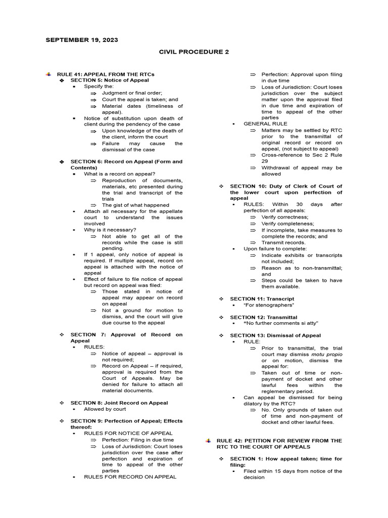 Civil Procedure 2 Rule 41-42 | PDF | Appeal | Judgment (Law)