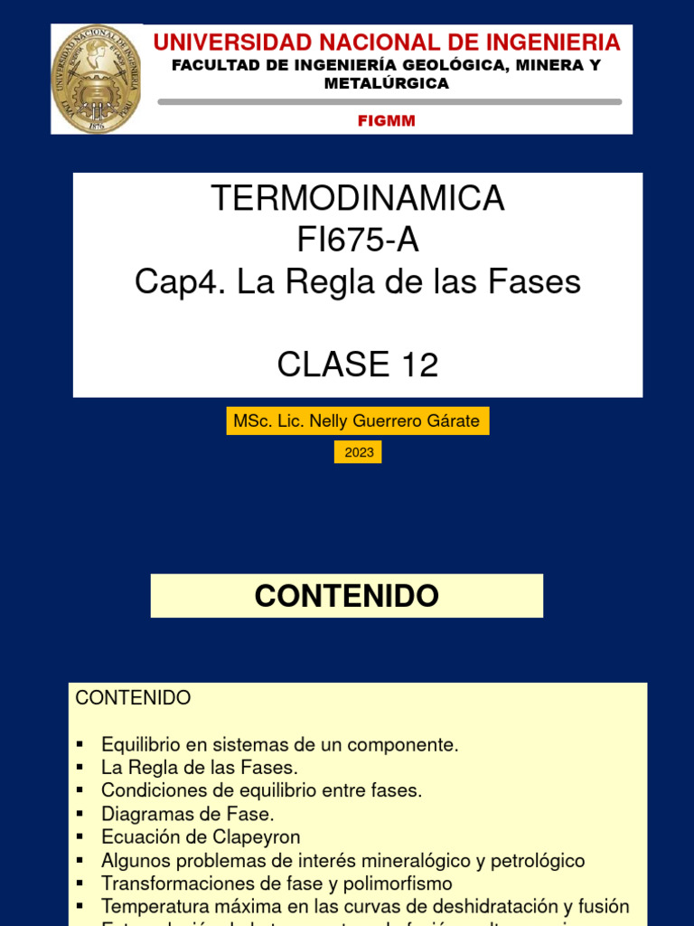 Cap4 Regla de Las Fases Actualizado - 1 | PDF | Fase (materia) | Minerales