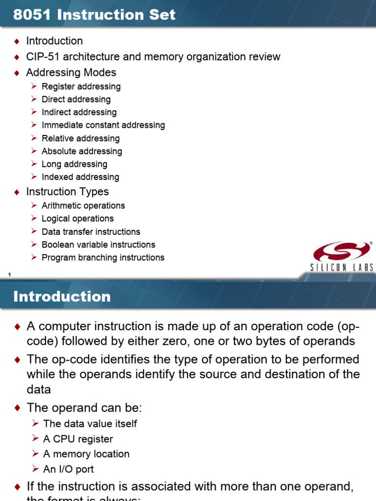 8051 Instruction Set Pdf Binary Coded Decimal Computing
