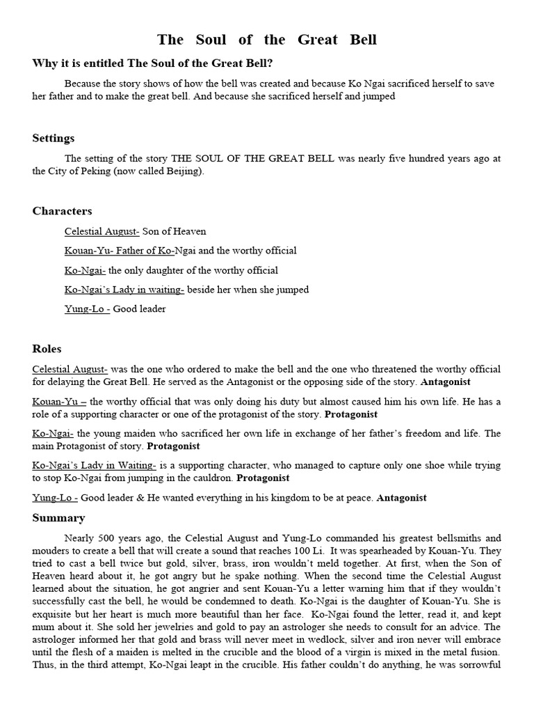 Story of The Great Bell | PDF | Classics