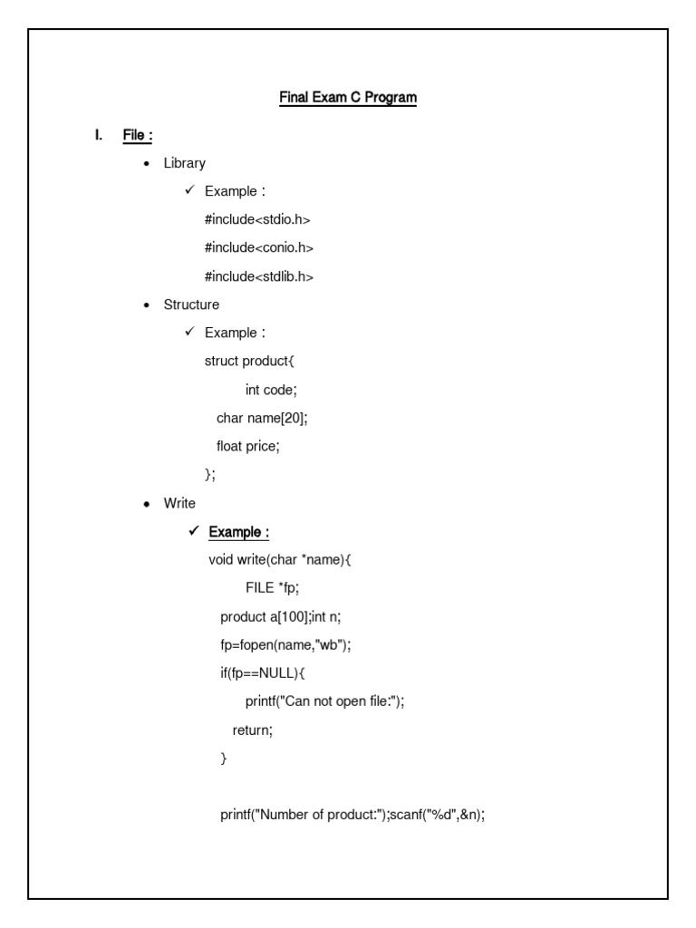Final Exam C Program | PDF | C++ | Computer Programming Final Exam C Program | PDF | C++ | Computer Programming