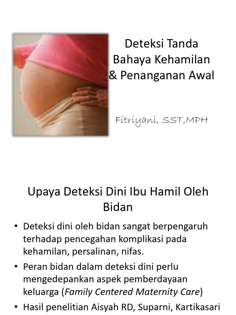 Deteksi Tanda Bahaya Kehamilan Awal & Lanjut | PDF