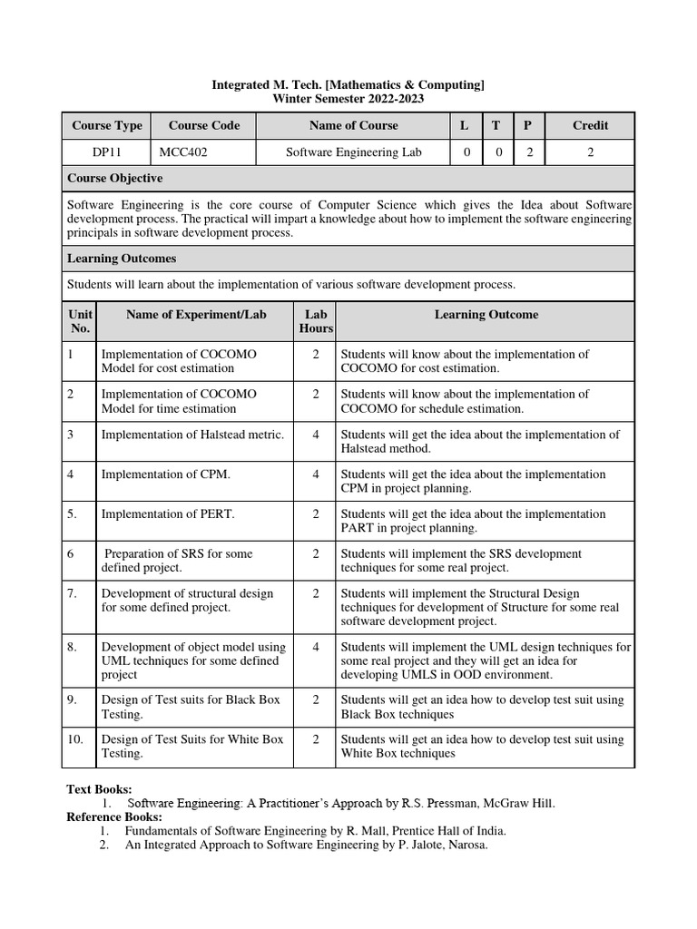 Lab Plan - 2 | PDF | Software Engineering | Software