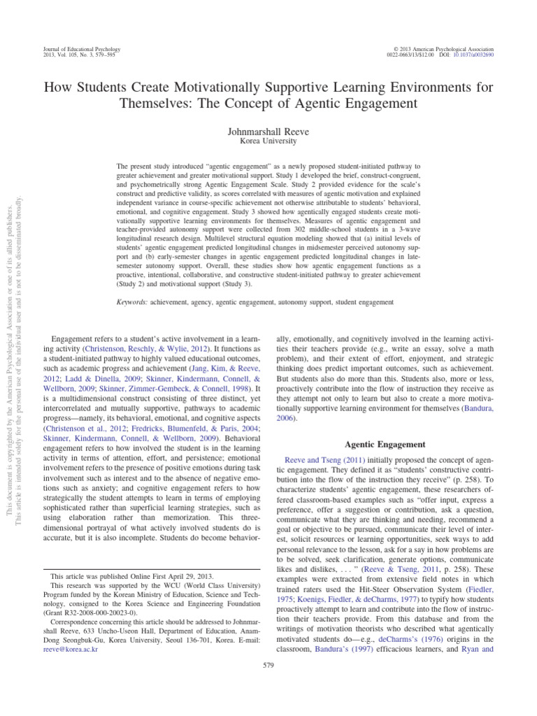 How Students Create Motivationally Supportive Learning Environments For ...