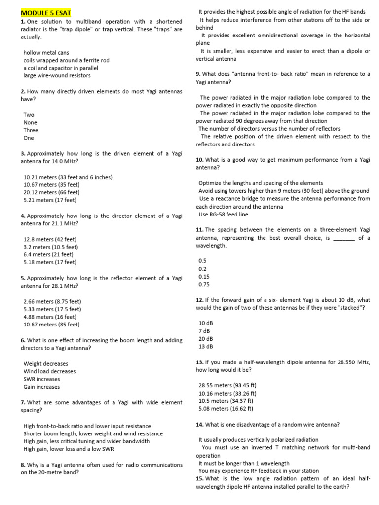 Module 5 Esat | PDF | Antenna (Radio) | Frequency Modulation