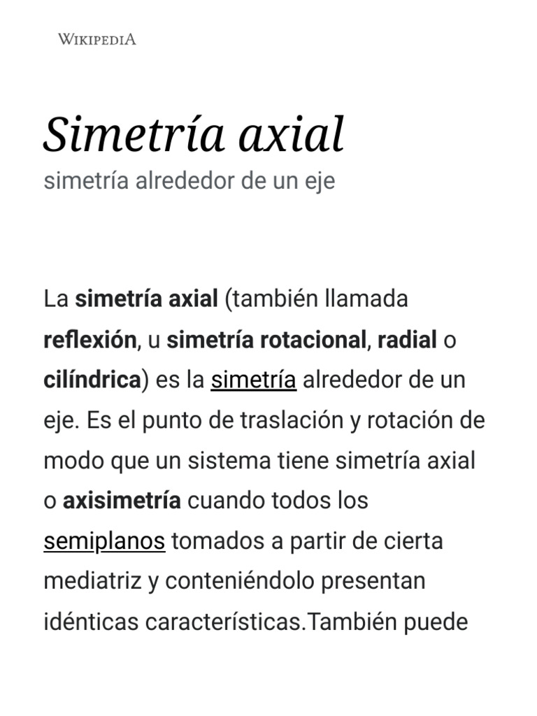 Definición de Simetría Axial | PDF | Geometría | Física