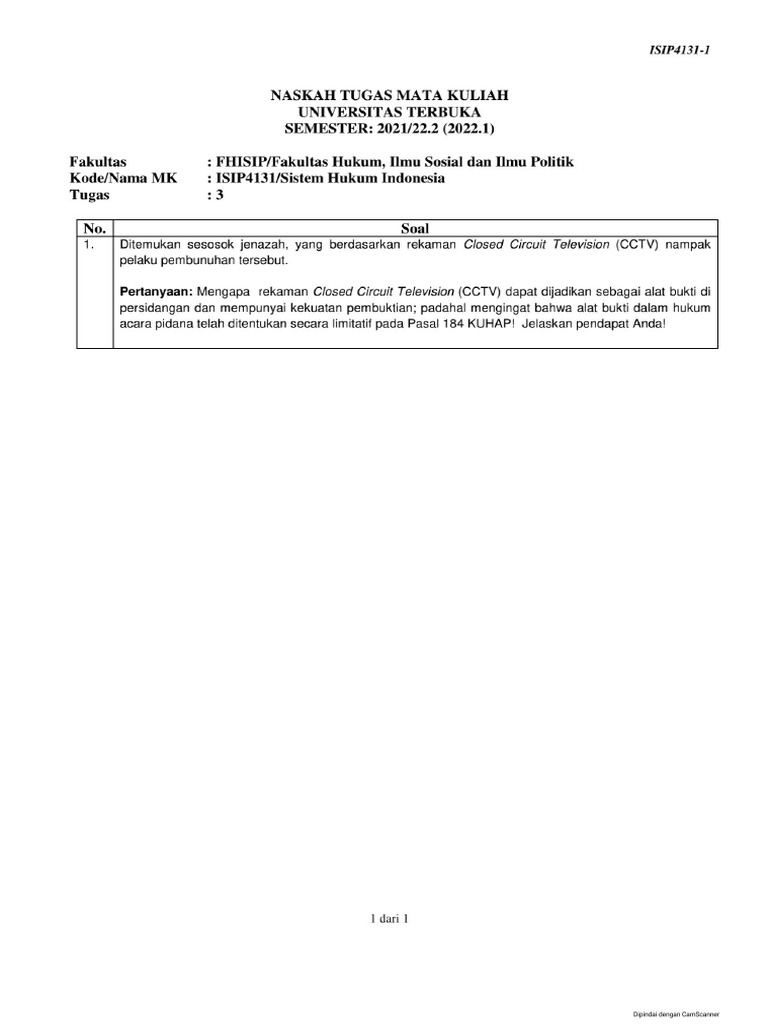 Soal Isip4131 Tmk3 1 | PDF