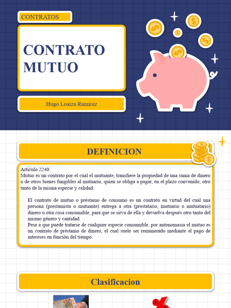 Contrato de Mutuo | PDF | Interés | Finanzas y administración del dinero
