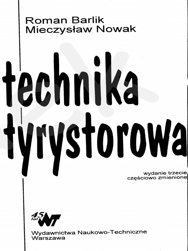 Barlik R. - Technika Tyrystorowa | PDF