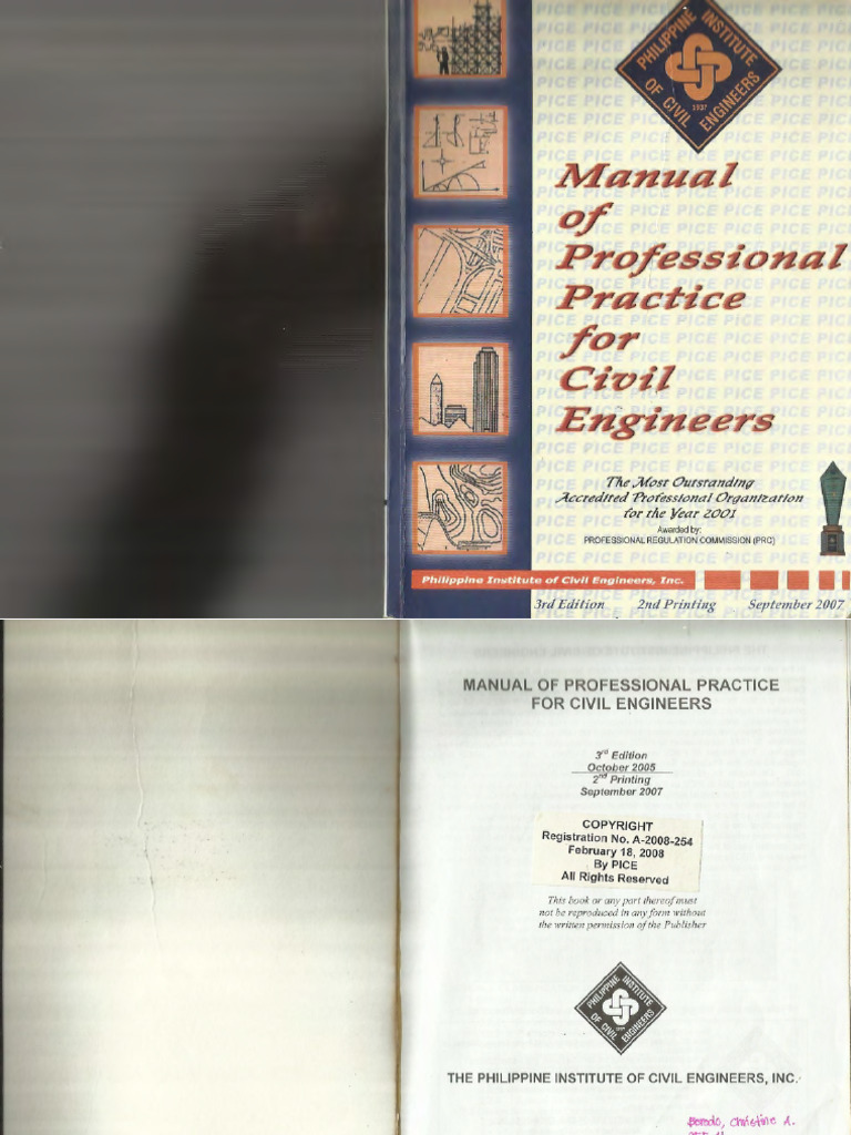 PICE Manual of Professional Practice For Civil Engineers | PDF | Business | Engineering