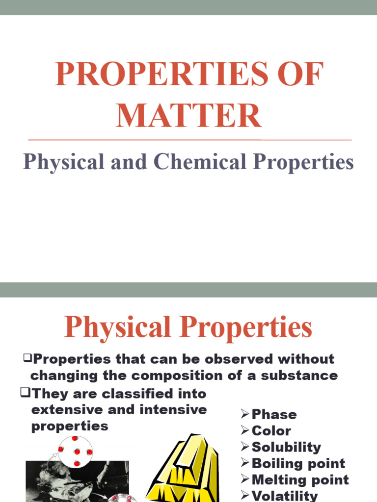 Properties of Matter | PDF