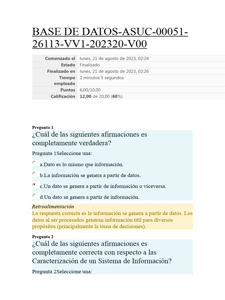 Base de Datos | PDF | Bases de datos | Servidor (Computación)