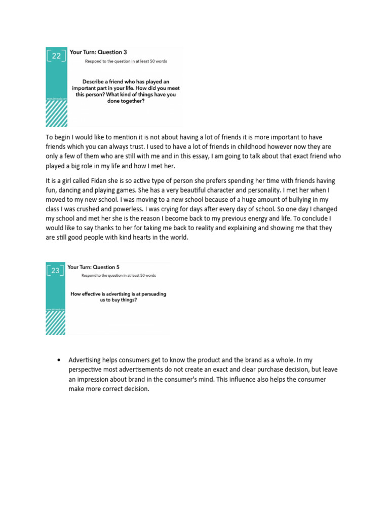 5 Min Essay Duolingo Samples | PDF