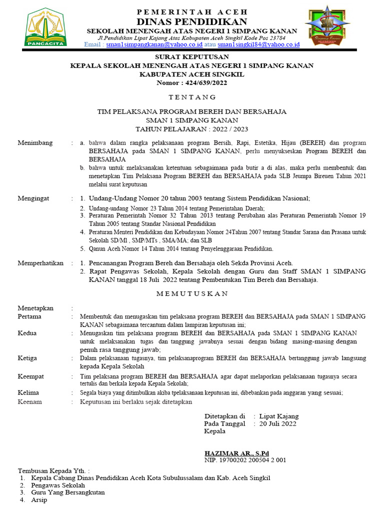 SK Bereh 2022-2023 | PDF