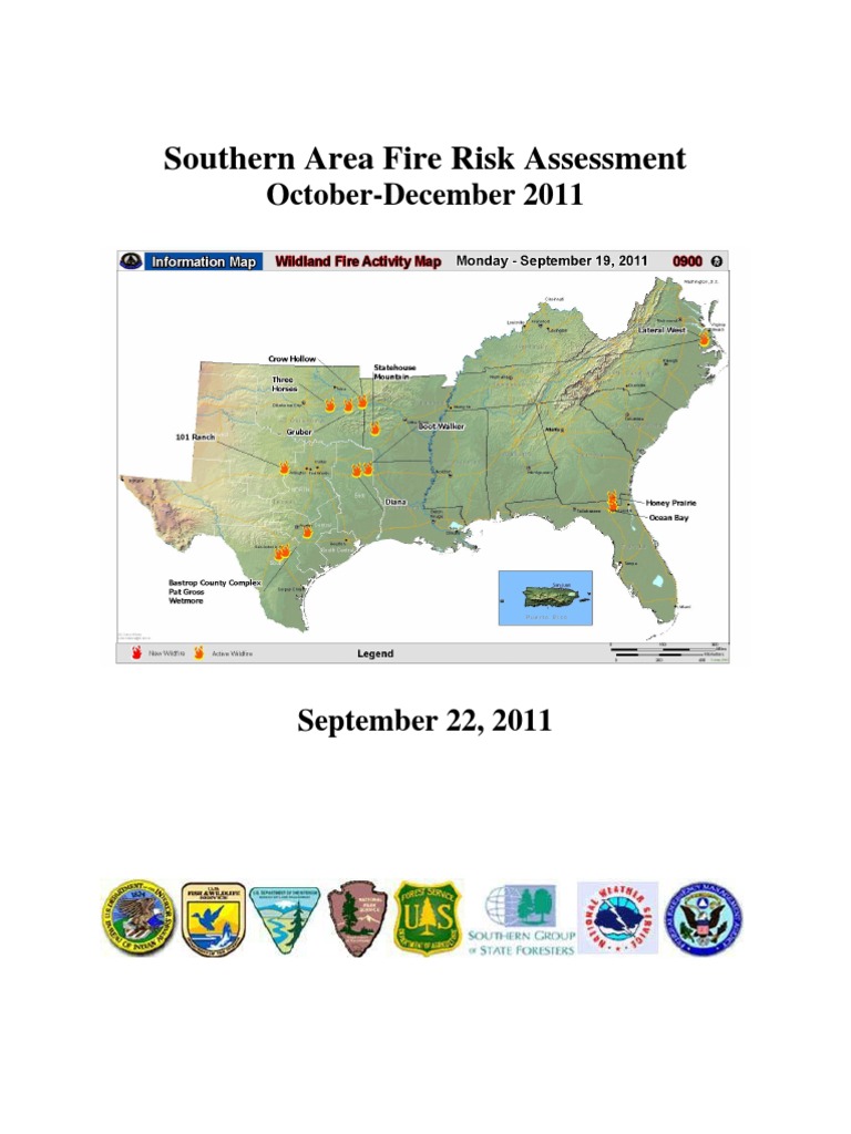 Southern Area Wildfire Risk - Fall 2011 | PDF | Rain | Wildfire