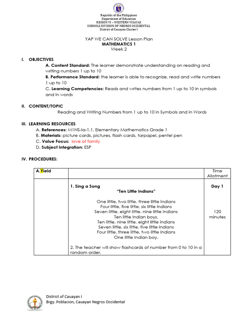 Yap - We - Can - Solve - Grade 1 - Week 2 | Download Free PDF | Human Communication | Behavior ...