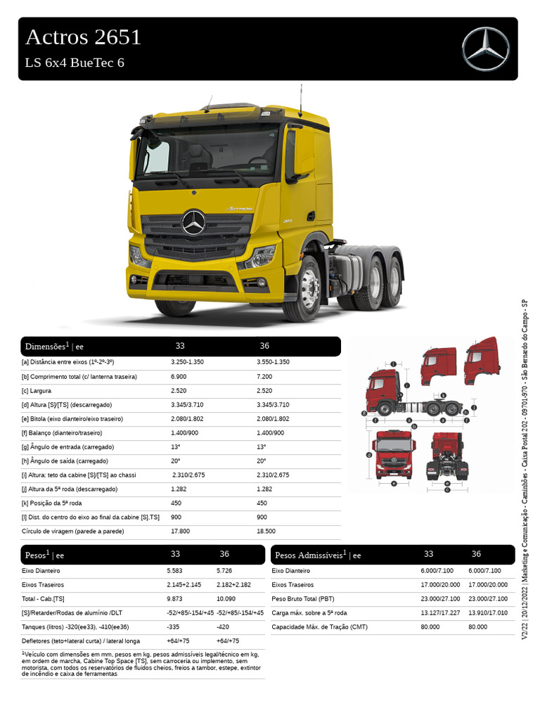 4 Actros 2651 LS 6 4 BlueTec 6 | PDF | Freio | Eixo